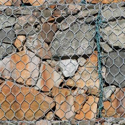 China Controlling Flood Rock Wall Hexagonal Wire Mesh Gabion Box Stone Cage 2x1x1m Stone Filled Gabion Basket Galvanized for sale