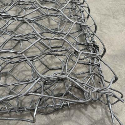 China 2.7mm HDP Galvanized Double-Twist Gabion Stone Wall Cage for River Protection for sale