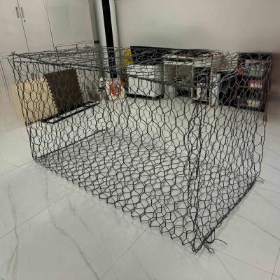 China Galvanized Gabion Stone Cage Anti Corrosion Wire Netting For Landscaping Construction Projects for sale