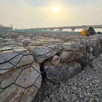 China Hexagonal Hole Woven Gabion Mattress Galvanized Stone Cage For Riverbank Protection Erosion Control for sale