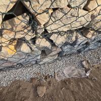 China Heavy Zinc Coated Woven Iron Gabion Box For Stones Drainage Canal Reinforcement Flexible Mesh Anti Clogging CE Certified for sale