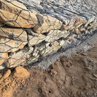 China Corrosion Resistant 80mm X 100mm / 100mm X 120mm /2.7mm Galvanized Gabion Wire Mesh Basket For Riverbank Protection for sale