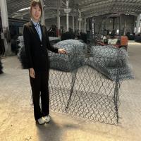 China Easy Installation 100 mm x 80 mm Q195 Steel Wire Gabion Basket for Retaining Wall Construction for sale