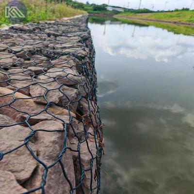 China 80 X 100Mm Hexagonal Gabion Netting Basket For River Protection Gabion Rock Cages for sale