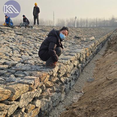 China Wire Mesh Rock Cages For Erosion Control Construction Flexibility Can Be Easily Shaped And Installed On Uneven Terrain for sale