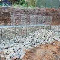 China Galvanized Hexagonal Wire Mesh Cage Rock Retaining Wall Pvc Coated Gabion Stone Filled Gabion Basket In Philippines for sale