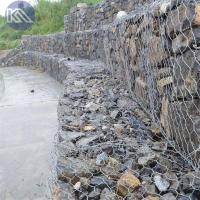 China 80x100mm 3x1x1m Hot Galvanized Gabion Boundary Retaining Wall Cages For Riverbank Protection In Africa for sale
