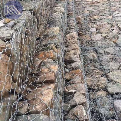 China 80x100mm 2x1x1 Pvc Galfan 275gsm Galvanized Wire Mesh Gabion Baskets Box for sale