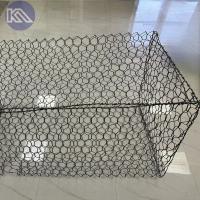 China Customized PVC Grey Color Coated Gabion Basket Galvanized Boated Gabion Box Of River Course for sale