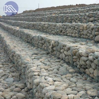 China Galvanized And PVC Coated Gabion Basket Retaining Wall For Corrosion Resistance And Durability In Any Environment for sale