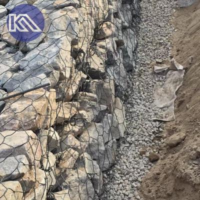 China High Strength Steel Wire Mesh Gabion Boxes 1.5mx0.5mx2m for Hillside Landslide Prevention and Road Embankment Stabilization Works for sale