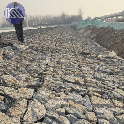 China Double Twisted 3.05mm 2m X 1m X 1m Gabion Baskets Stone Filled Wire Baskets For Philippine Sea Filled Project for sale