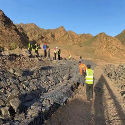 China Double Twisted Gabion Stone Cage Coastal Erosion Control Saltwater Resistance Heavy Duty for sale