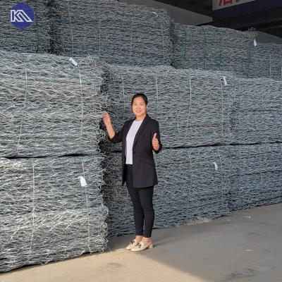 China 3X1X0.5m Mesh Gabion Box Made by KN Gabion Basket Manufacture in Anping for sale