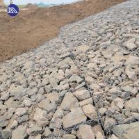 China South America HDP Galvanized Iron Wire Mesh Gabion Box With Stone Cage for River Protection Retaining Wall for sale