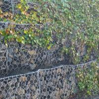 China Galvanized Iron Wire Stone Gabion Wall Cages Hexagonal Hole Shape 60x80 Mm 80X100mm 100x120mm for sale