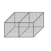 China 2x1x1m  Gabion Rock Wall Cages 80mm*100mm Woven Galvanized Gabion Cage Box For River Bank for sale