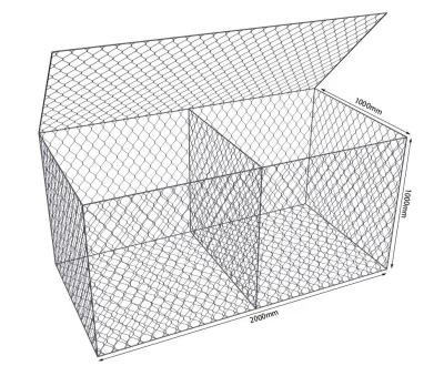 China High-quality  2x1x1m Gabion Box Stranded Galvanised Coated Woven Gabion Box for Slope Protection and Landscape Greening for sale