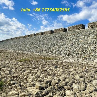 China Hot-Dip Galvanized Steel Hexagonal Stone Gabion Cages For Riverbank Protection for sale