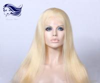 China Straight Blonde Full Lace Wigs Human Hair , Full Lace Wigs Virgin Hair for sale