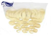 China Blonde Color Font Full Lace Wigs Human Hair Swiss Lace 4 Inch for sale