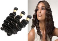 China No Shedding Virgin Brazilian Hair Extensions Black Body Wavy Hair Weave for sale