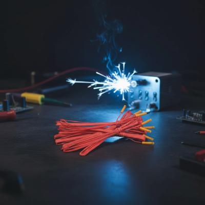 China CE Certified 2m Red/Yellow Dual Cap Igniter Pyrotechnics High Reliability Remote Control Electric Match TOP FTB-T Celebrations for sale
