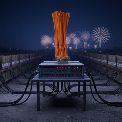 China Black Cap Orange Copper String Wire Remote Control Igniter 50m for Indoor Party for sale