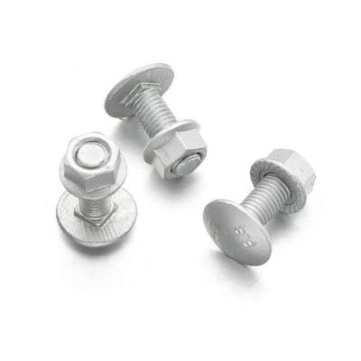 China ASTM A307 Stainless Steel Hex Bolts and Nuts M5 Carriage Coach Bolts 100mm for sale