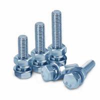 China 304 Stainless Steel Hex Washer Head Bolt M2-M16 2-150mm Length Passivated Finish for sale