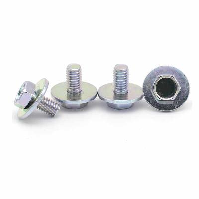 China Grade 8.8 Carbon Steel Hex Head Bolt with Flat Washer M8 M10 M12 for Car Frame for sale