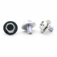 China Grade 8.8 Carbon Steel Hex Head Bolt with Flat Washer M8 M10 M12 for Car Frame for sale