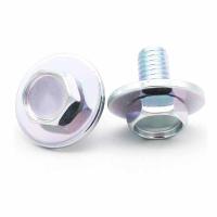 China Grade 8.8 Carbon Steel Hex Head Bolt with Flat Washer M8 M10 M12 for Car Frame for sale