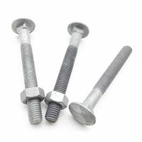 China Hot Dipped Galvanised Carriage Bolt M10 x 100mm Square Neck Coach Bolt with Nut for sale