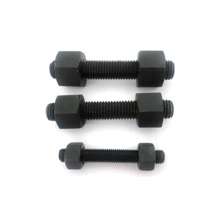 China ASTM A193 GR B7 Stud Bolt with A194 2H Heavy Hex Nuts Zinc Plain HGD Finish M16-M64 for sale
