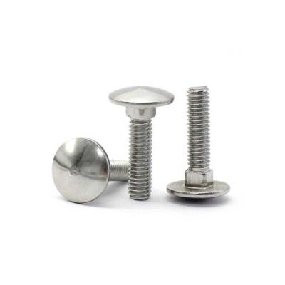 China M5 x 100mm Stainless Steel Carriage Bolts ASTM A307 Grade 8.8 Polished Finish for sale