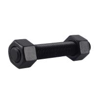 China ASTM A193 Grade B7 Threaded Rod Stud Bolts Carbon Steel Black M6-M100 1/4-4 Inch for sale