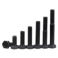 China High Strength Grade 8.8 12.9 M6-M36 Black Hex Bolt Nut Washer DIN933 Plain Finish for sale