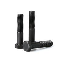 China High Strength Grade 8.8 12.9 M6-M36 Black Hex Bolt Nut Washer DIN933 Plain Finish for sale