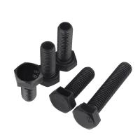 China High Strength Grade 8.8 12.9 M6-M36 Black Hex Bolt Nut Washer DIN933 Plain Finish for sale