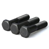 China High Strength Grade 8.8 12.9 M6-M36 Black Hex Bolt Nut Washer DIN933 Plain Finish for sale