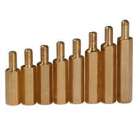 China M3 Brass Male-Female Threaded Hex Standoffs 4-60mm Length with 4.7mm Hex Size for Industrial Equipment for sale