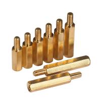 China M3 Brass Male-Female Threaded Hex Standoffs 4-60mm Length with 4.7mm Hex Size for Industrial Equipment for sale