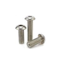 China 304 Stainless Steel Button Head Hex Drive Screws M2-M12 3-90mm DIN Standard Corrosion Resistant Fasteners for sale