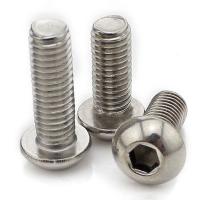 China 304 Stainless Steel Button Head Hex Drive Screws M2-M12 3-90mm DIN Standard Corrosion Resistant Fasteners for sale