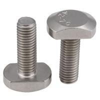 China M10 304 Stainless Steel T-Slot Bolts 20-60mm Length with 25mm Head Diameter for Industrial Applications for sale