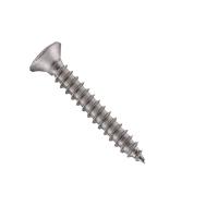 China 304 Stainless Steel M8 Flat Head Self-Tapping Screws 3-100mm Length Phillips Drive for sale