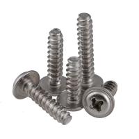 China M2.6 201 Stainless Steel Self Tapping Screws with Rounded Head and Washer - 4-20mm Length Range for sale