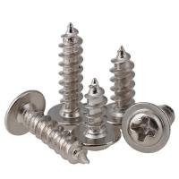 China M4 316 Stainless Steel Self Tapping Screws with Washer - Rounded Head 4-20mm DIN/ISO Certified for sale