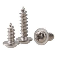 China M4 316 Stainless Steel Self Tapping Screws with Washer - Rounded Head 4-20mm DIN/ISO Certified for sale